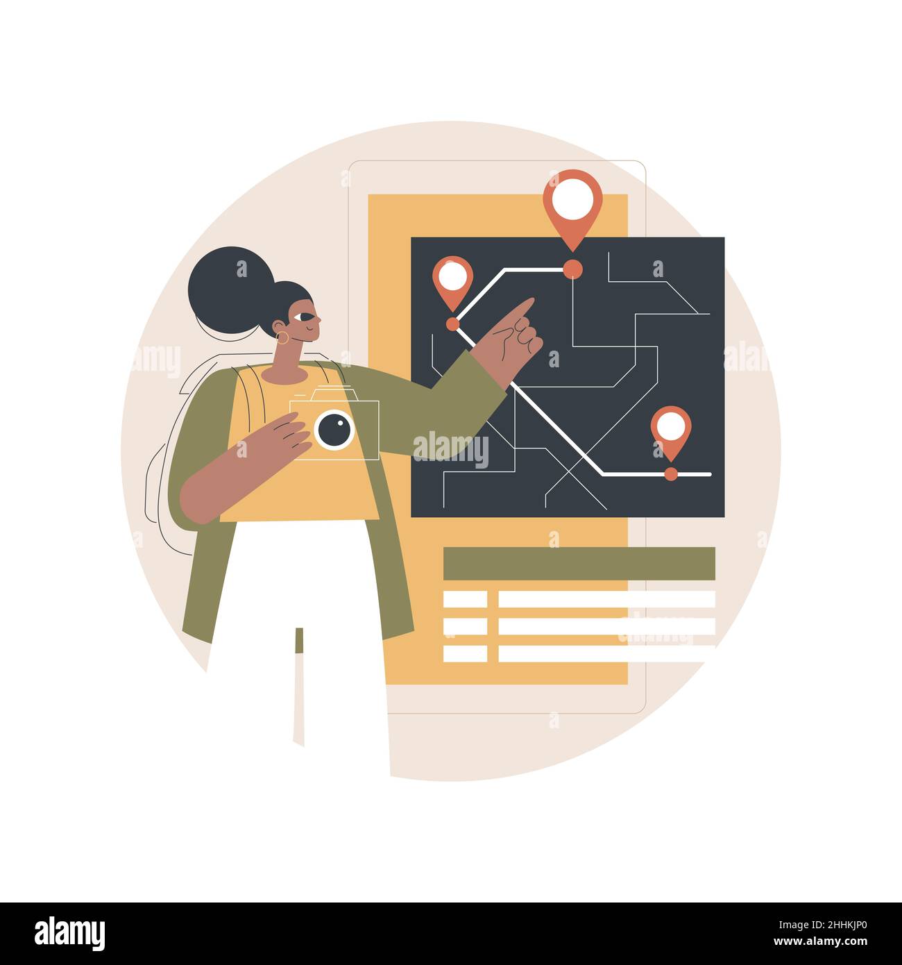 Tour navigator abstract concept vector illustration. Travel guide ...