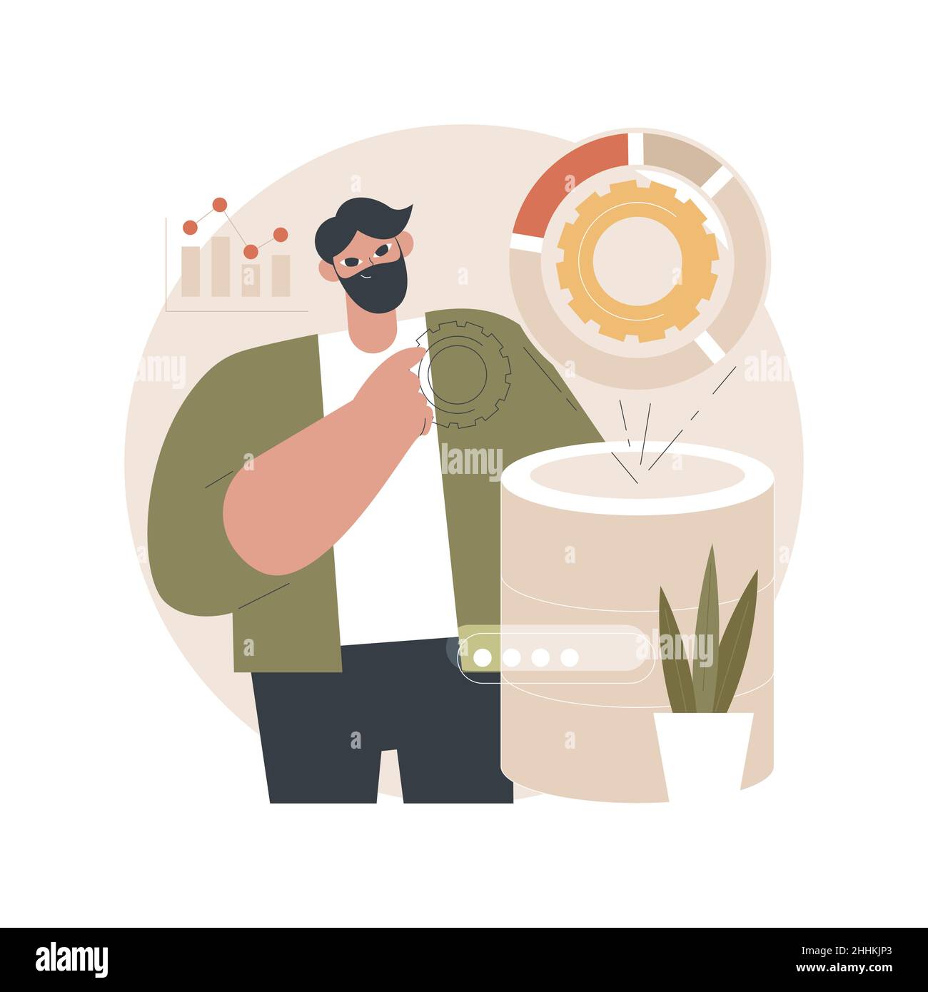 Big data tools abstract concept vector illustration. Management tool ...