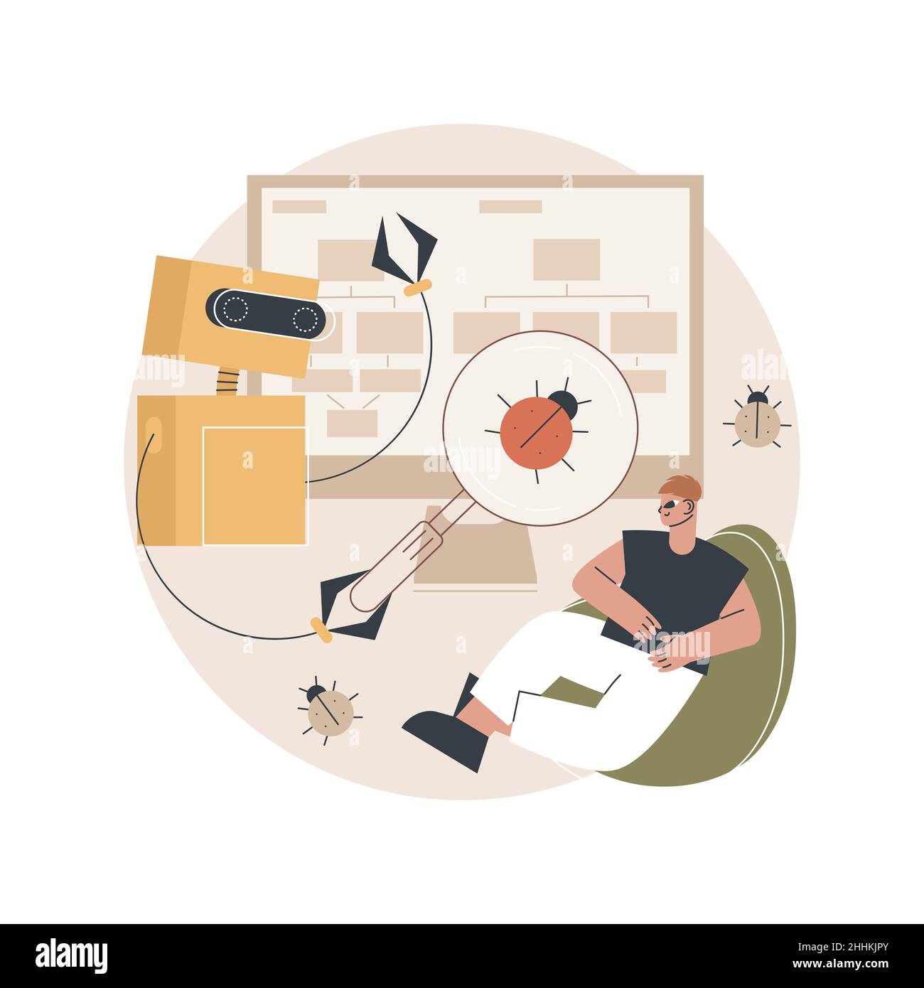 Automated testing abstract concept vector illustration. Automotive ... Automated testing abstract concept vector illustration. Automotive ...