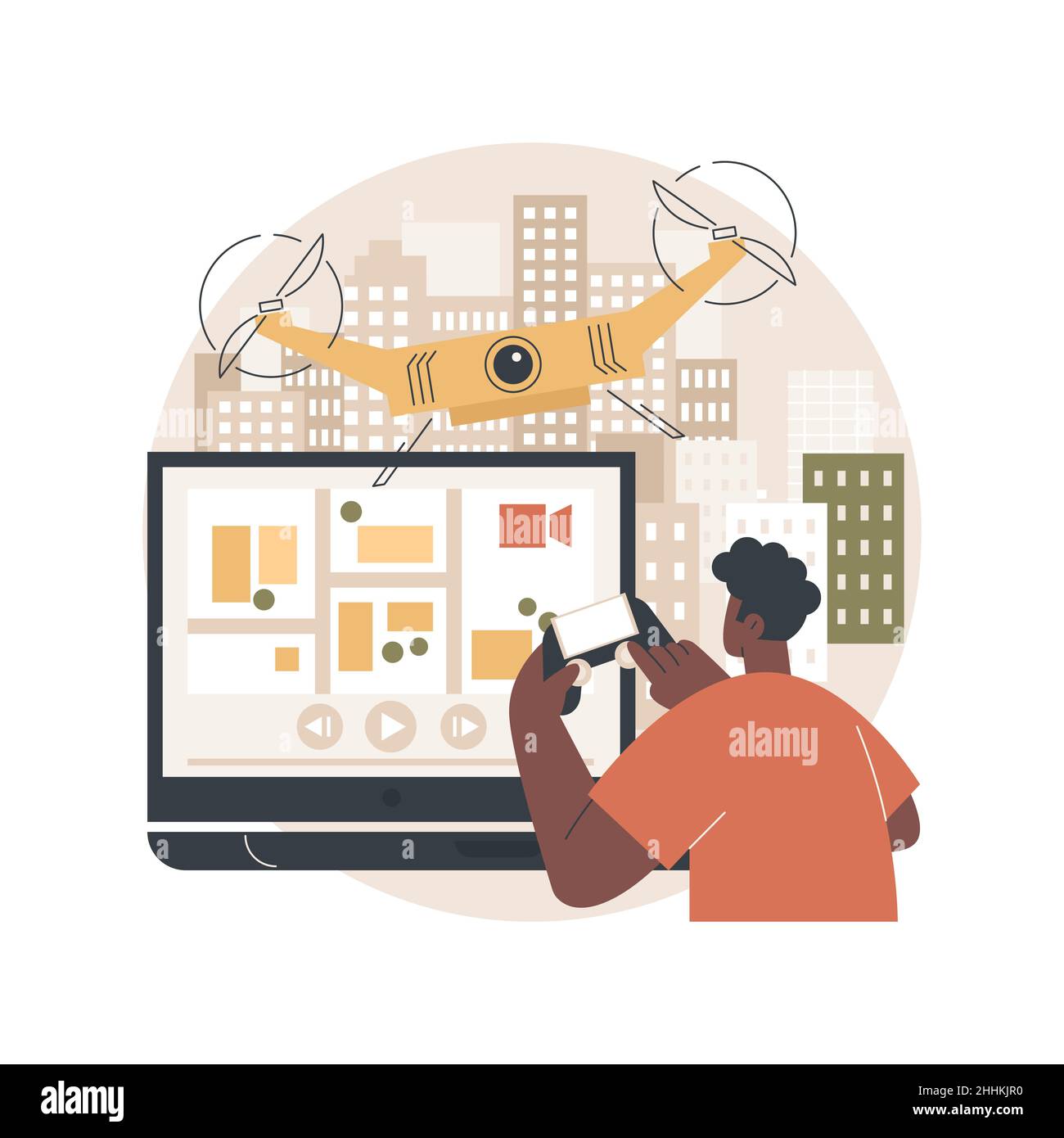 Flying photographer Stock Vector Images - Alamy