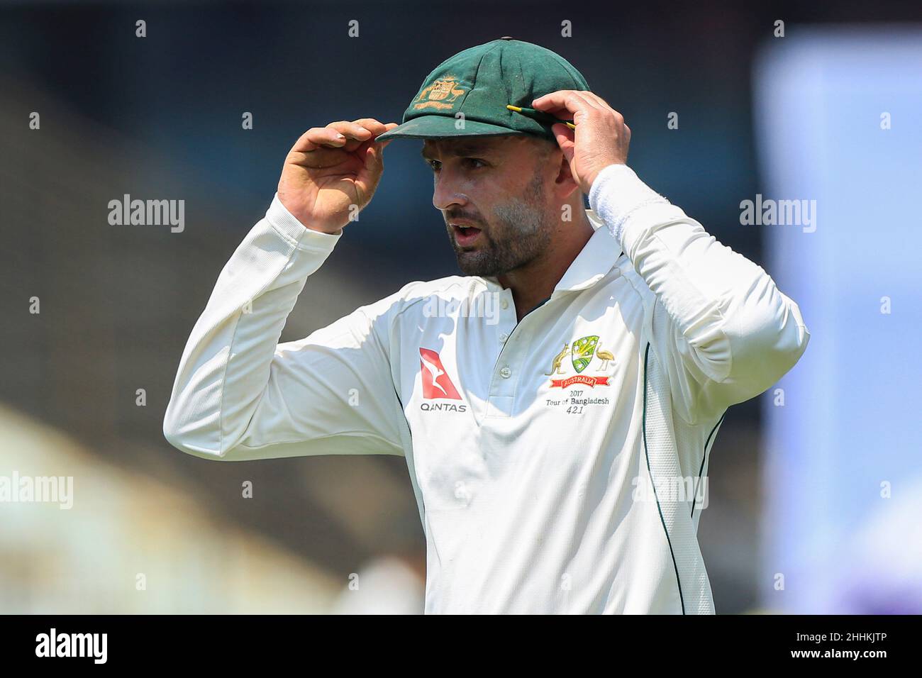 Australian cricketer Nathan Lyon seen during the 2nd Test match between ...