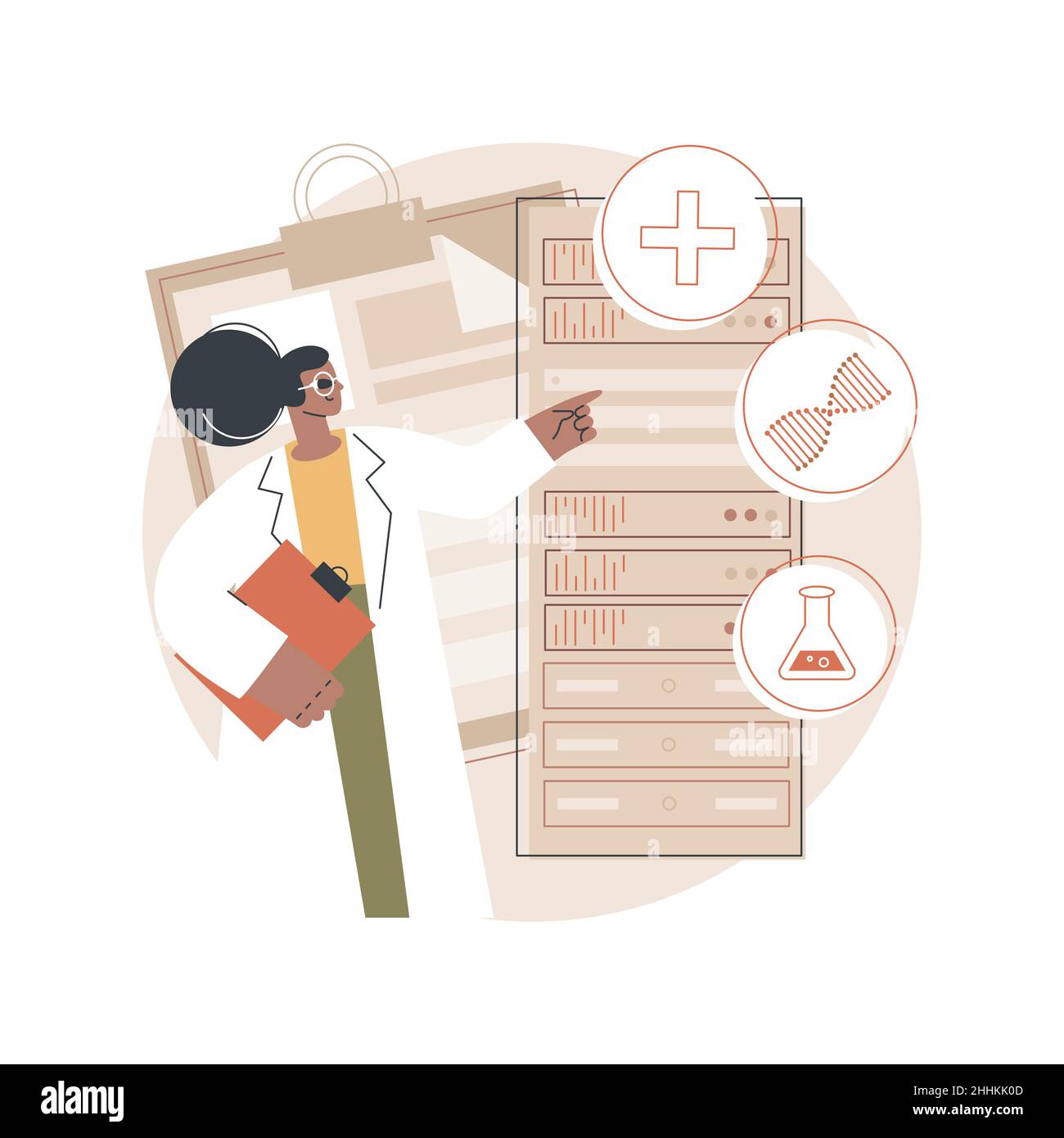 Big data in healthcare abstract concept vector illustration ...