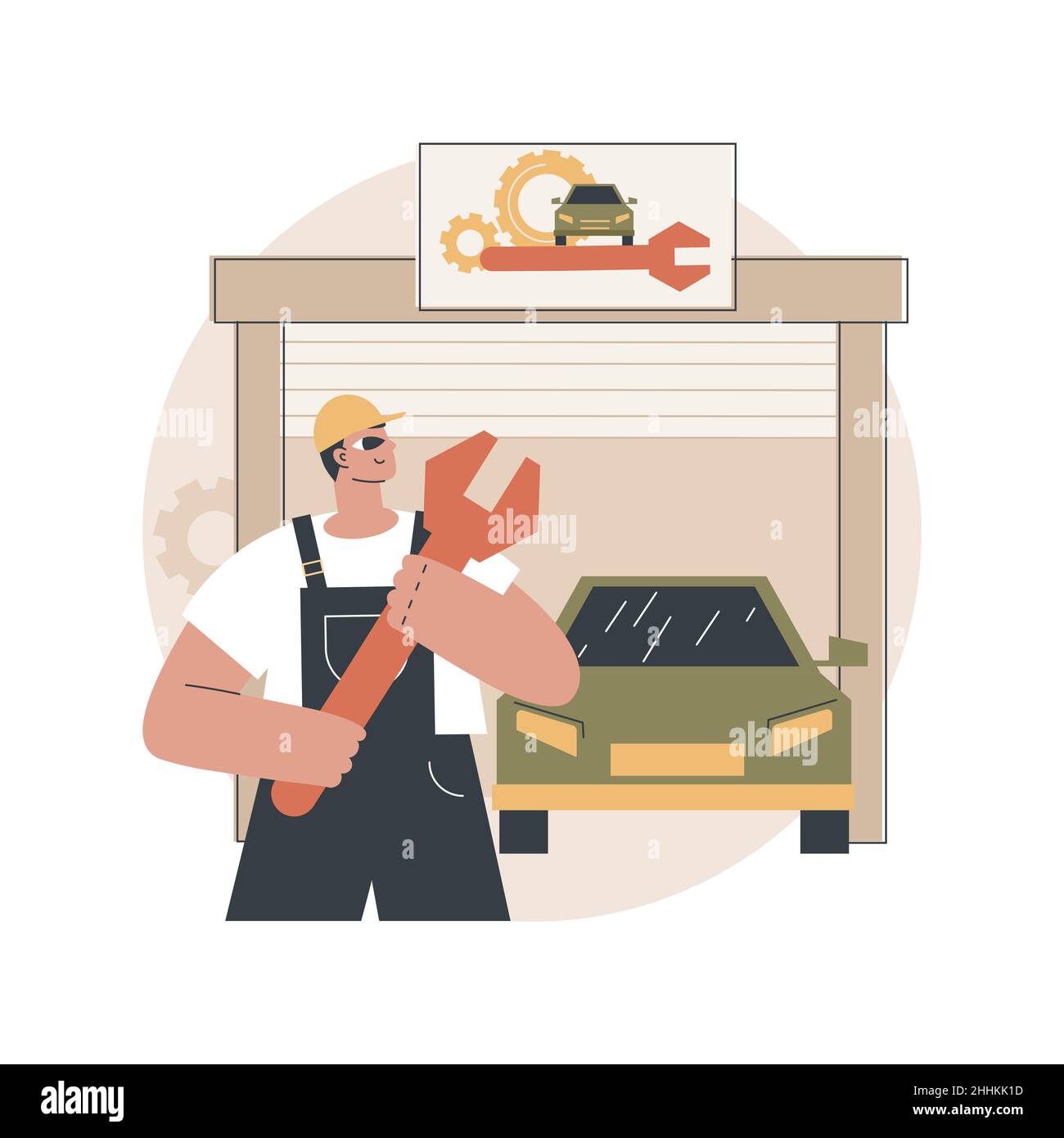 Car service abstract concept vector illustration. Car repair shop ...