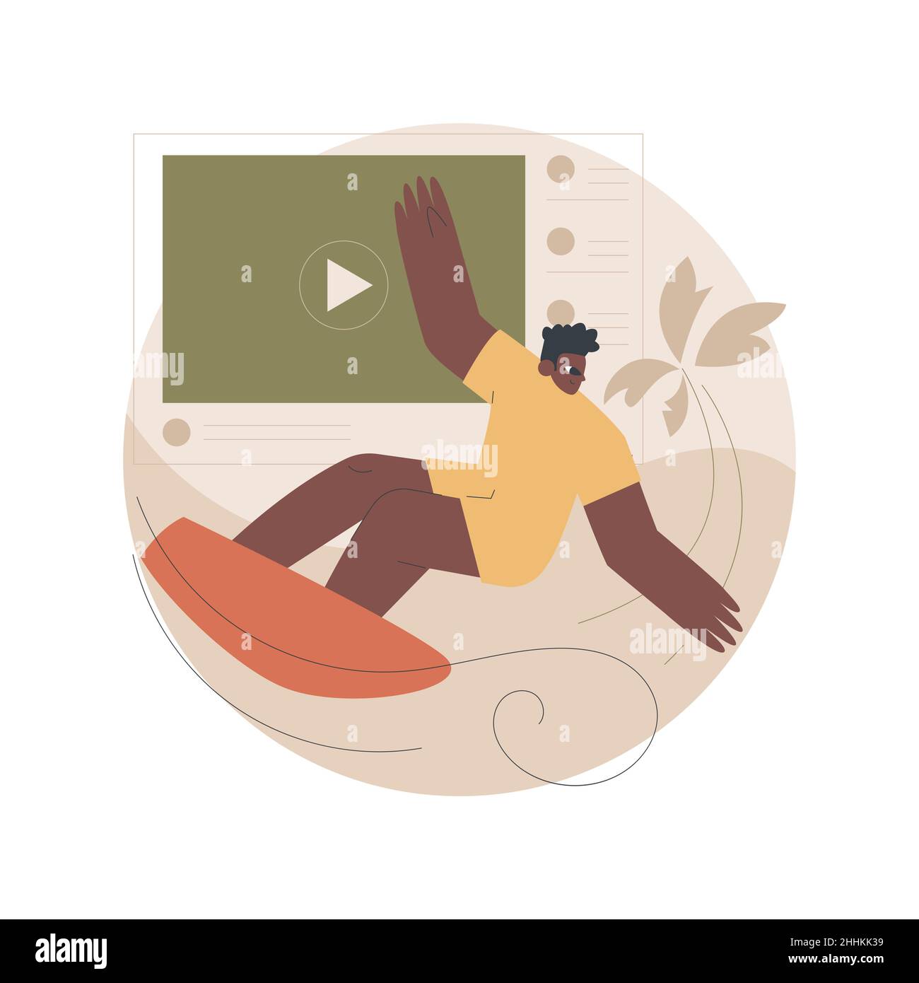 Surfing abstract concept vector illustration. Water sport, holiday fun ...