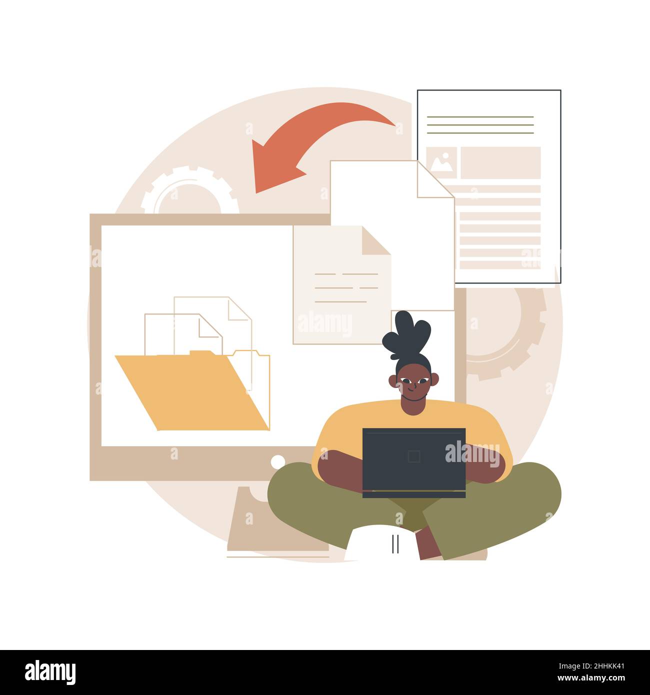 Digital transformation abstract concept vector illustration. Digital ...