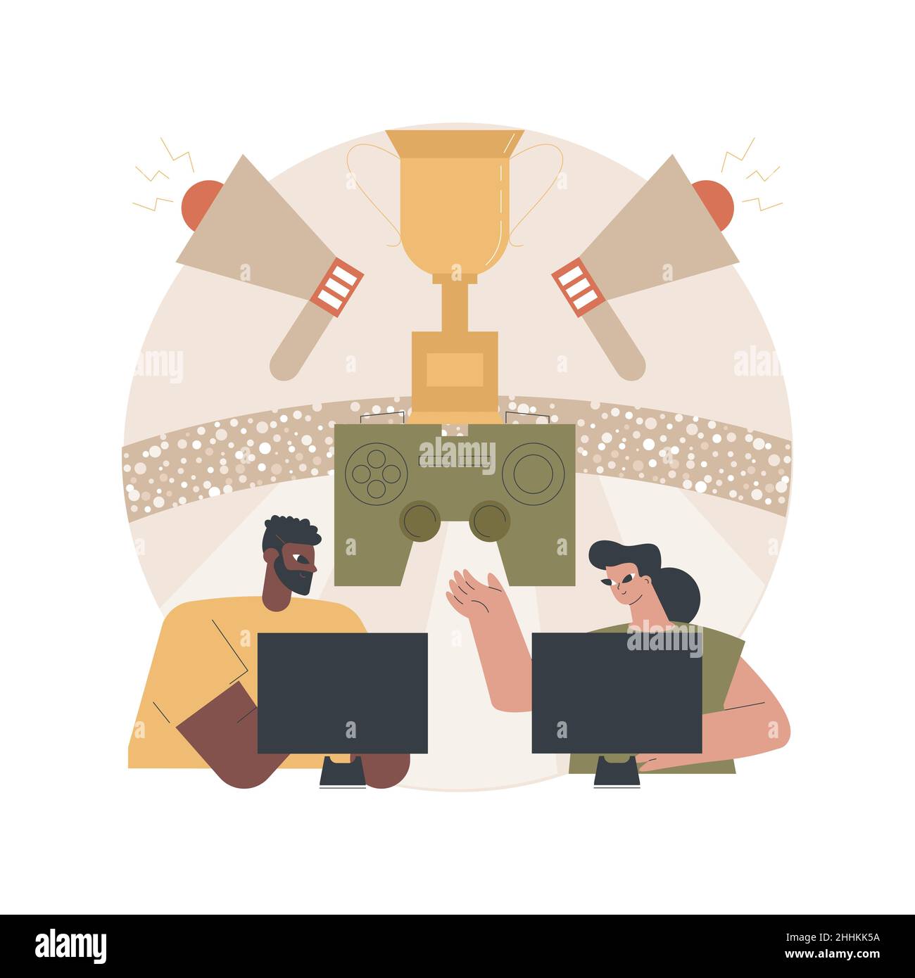 E-sport tournament abstract concept vector illustration. Esports ...