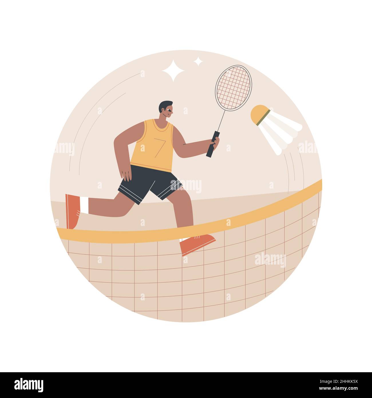 Badminton abstract concept vector illustration. Racket sport, outdoor ...