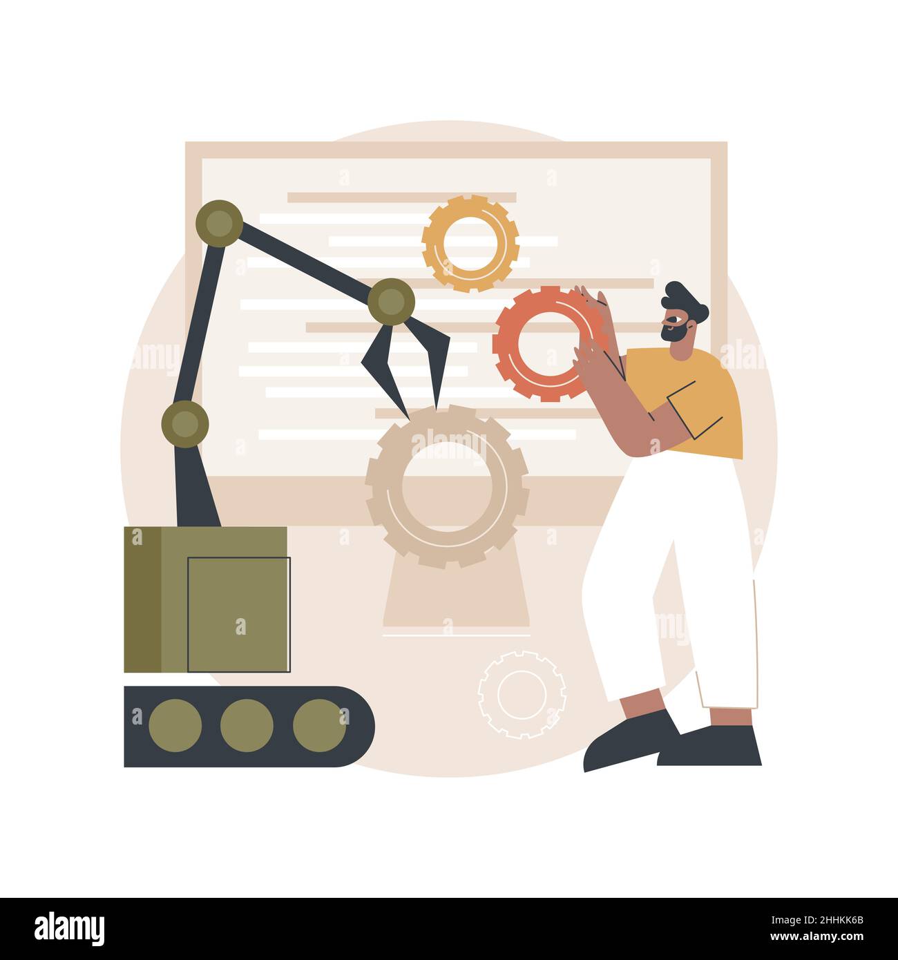 Collaborative robotics abstract concept vector illustration ...