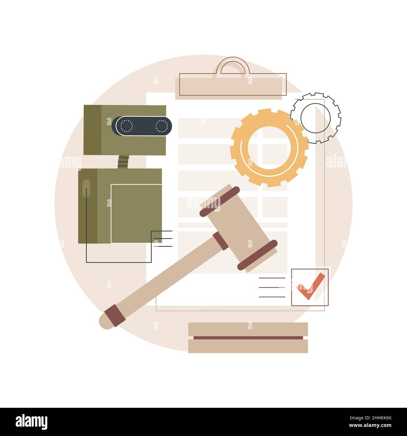 Artificial intelligence regulations abstract concept vector ...