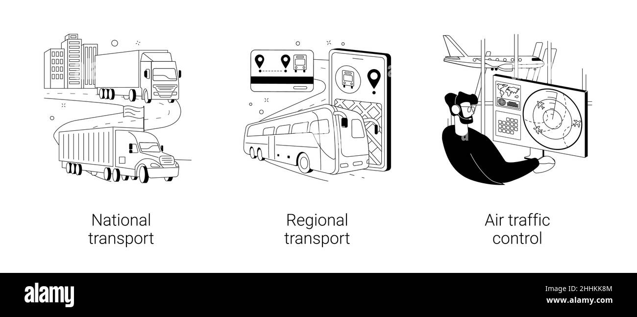 Transportation system abstract concept vector illustrations Stock ...