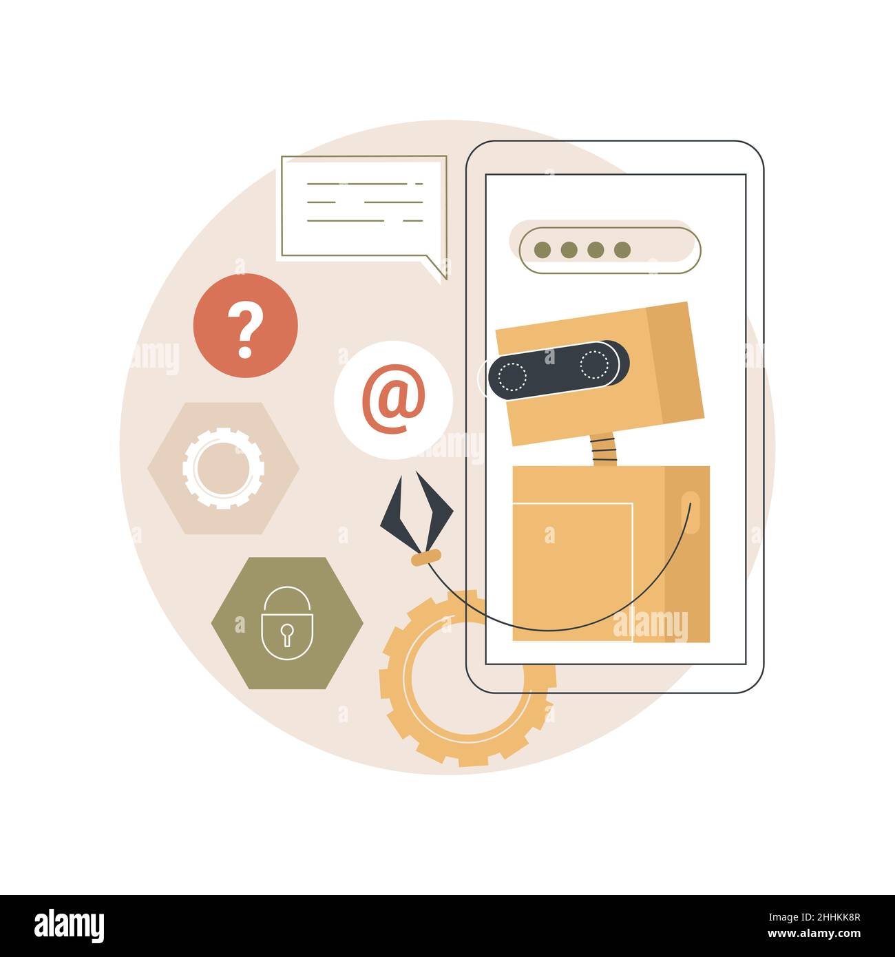 Chatbot Artificial Intelligence abstract concept vector illustration ...