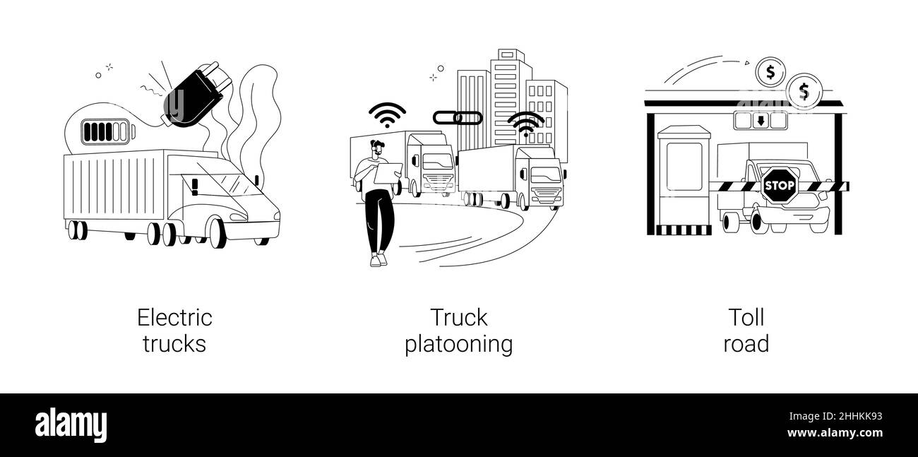 Modern transportation abstract concept vector illustrations Stock ...