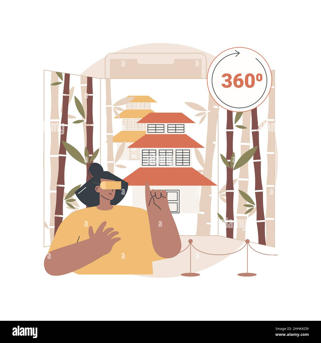 Virtual tour abstract concept vector illustration. Web 3d tours, 360 ...
