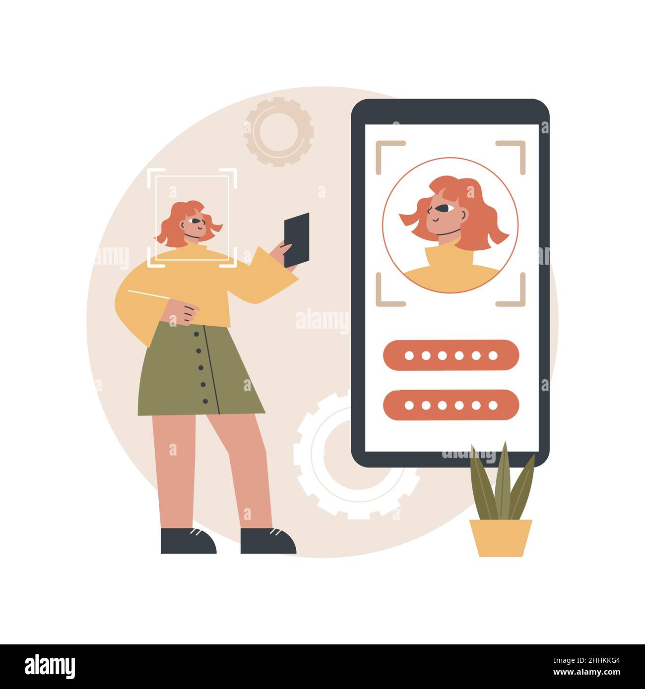 Verification technologies abstract concept vector illustration. Verification process, data ...