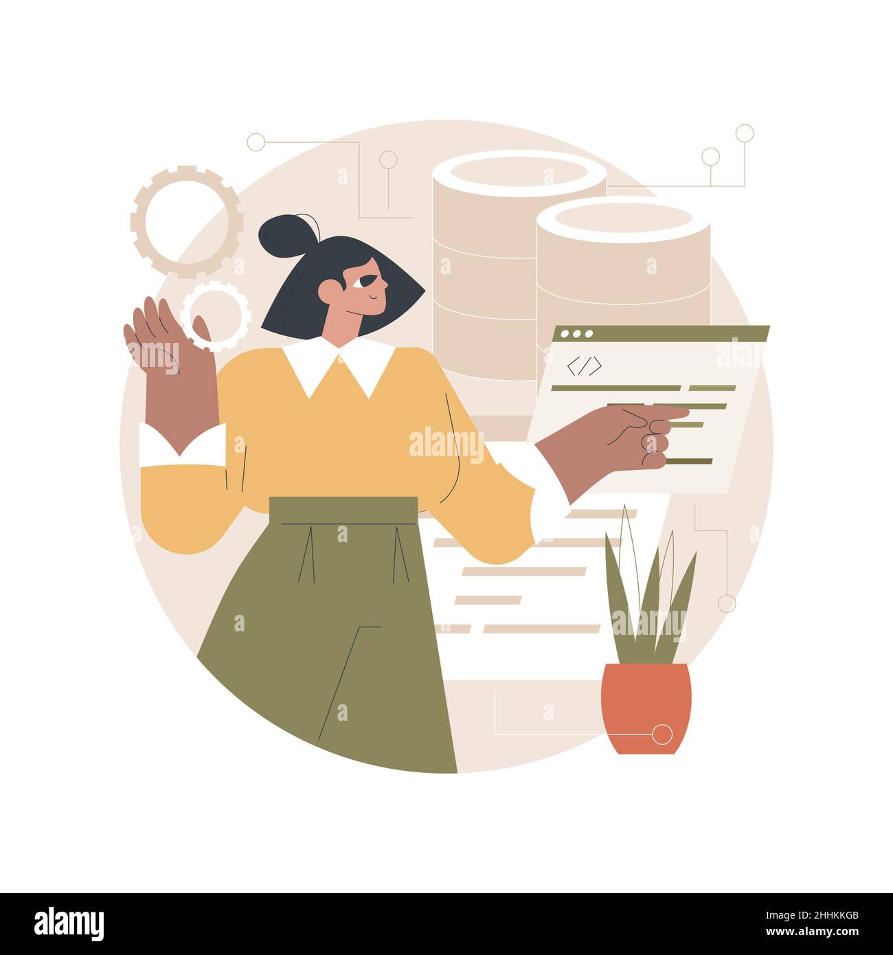 Big Data Programming Abstract Concept Vector Illustration Software