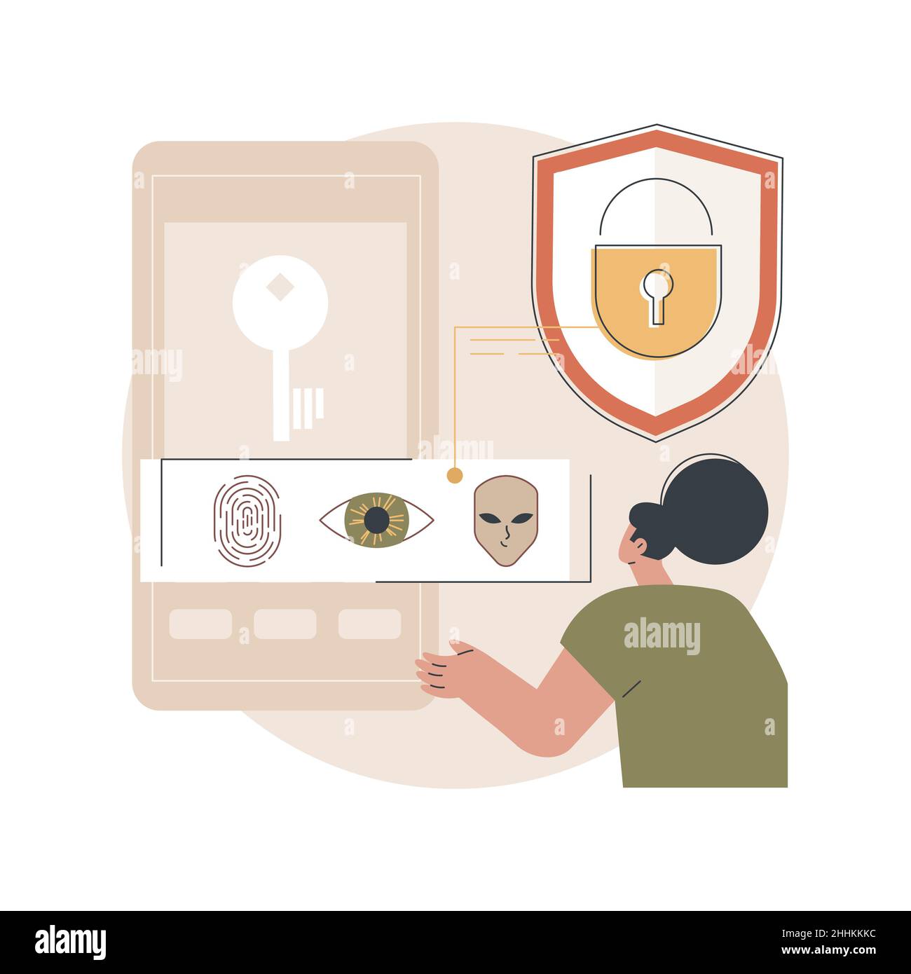 Access Control System Abstract Concept Vector Illustration Access Limitation System Biometric