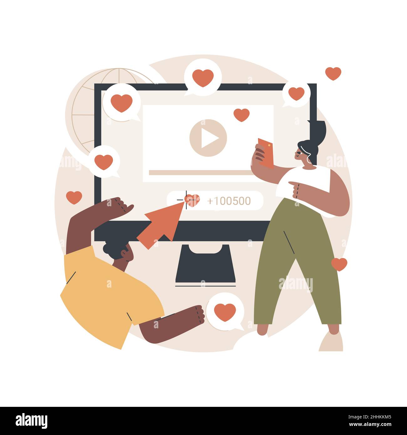 Viral content abstract concept vector illustration. Internet meme ...