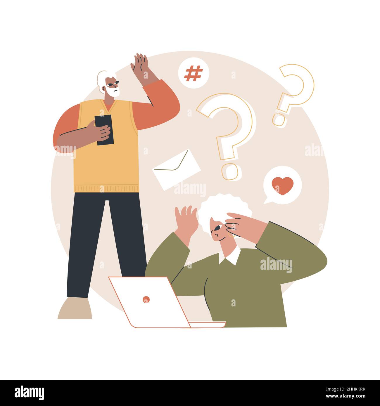 Low-technical communication abstract concept vector illustration ...