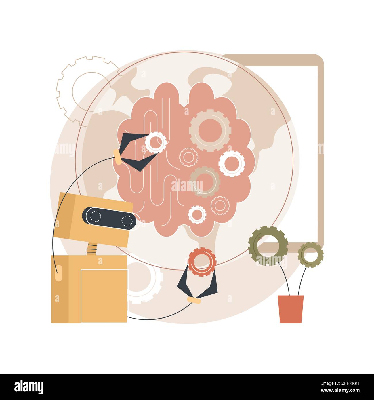 Technological singularity abstract concept vector illustration ...