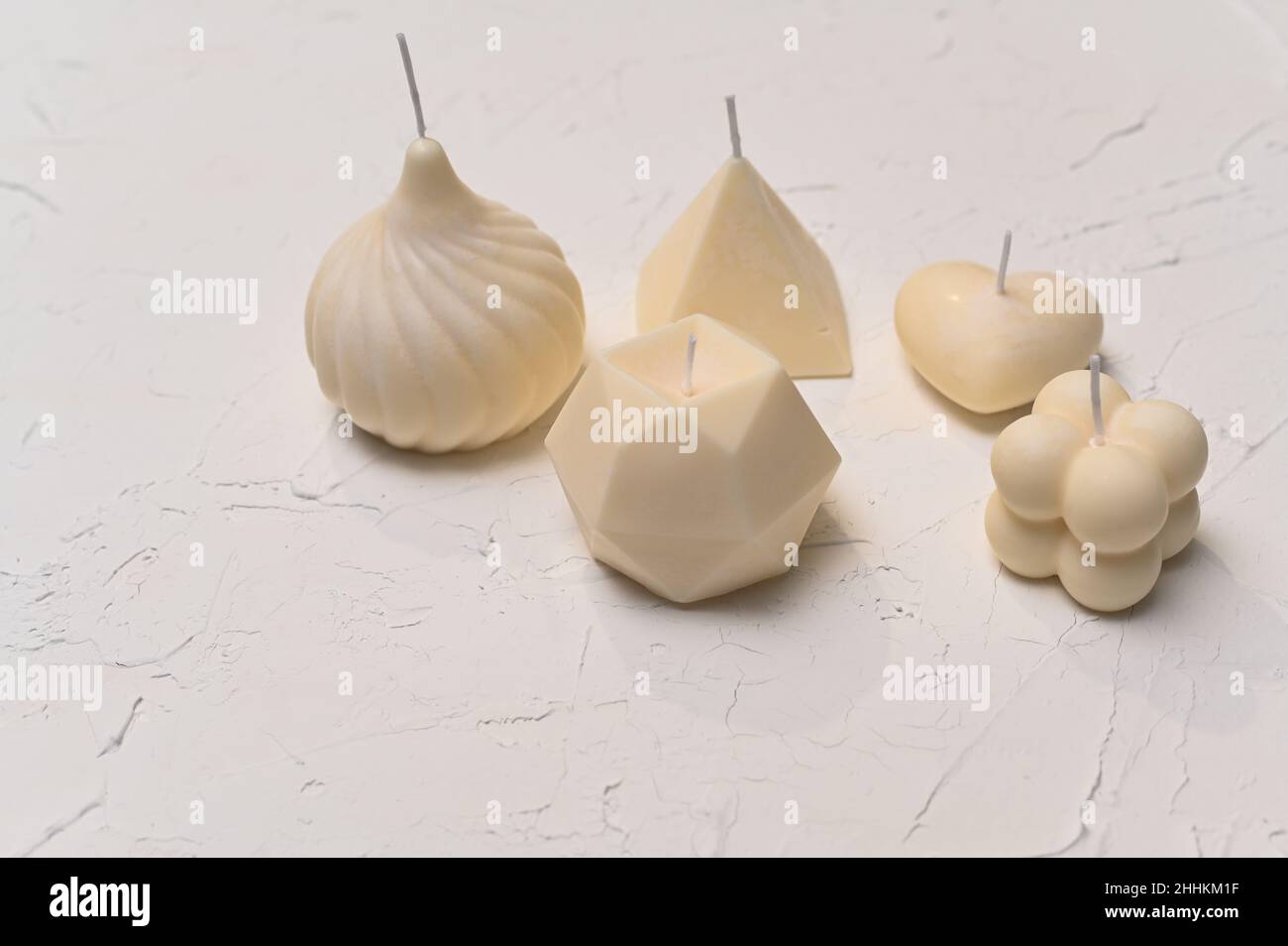 handmade candles of different shapes Stock Photo - Alamy