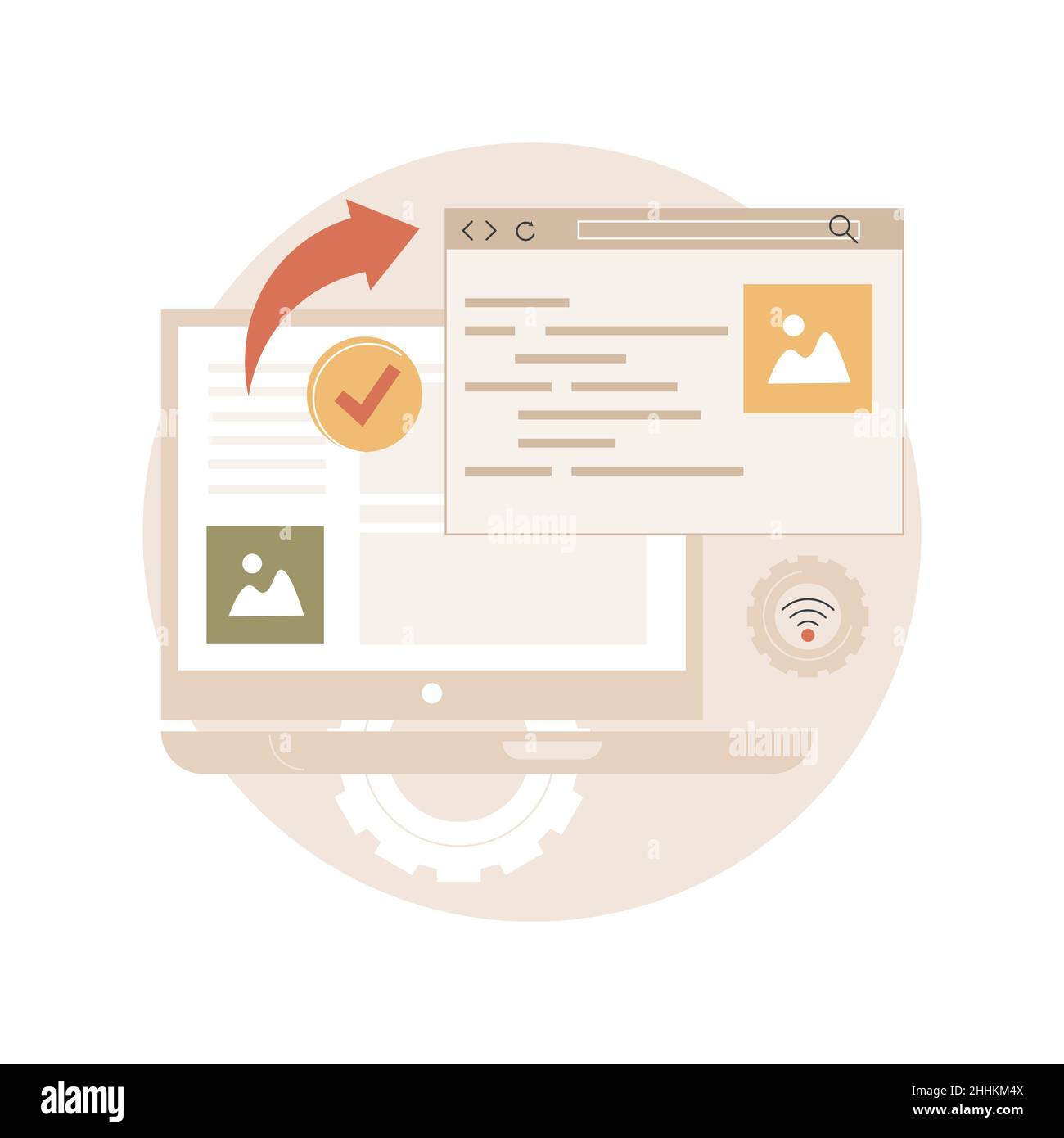 Cross Browser Compatibility Abstract Concept Vector Illustration Multi