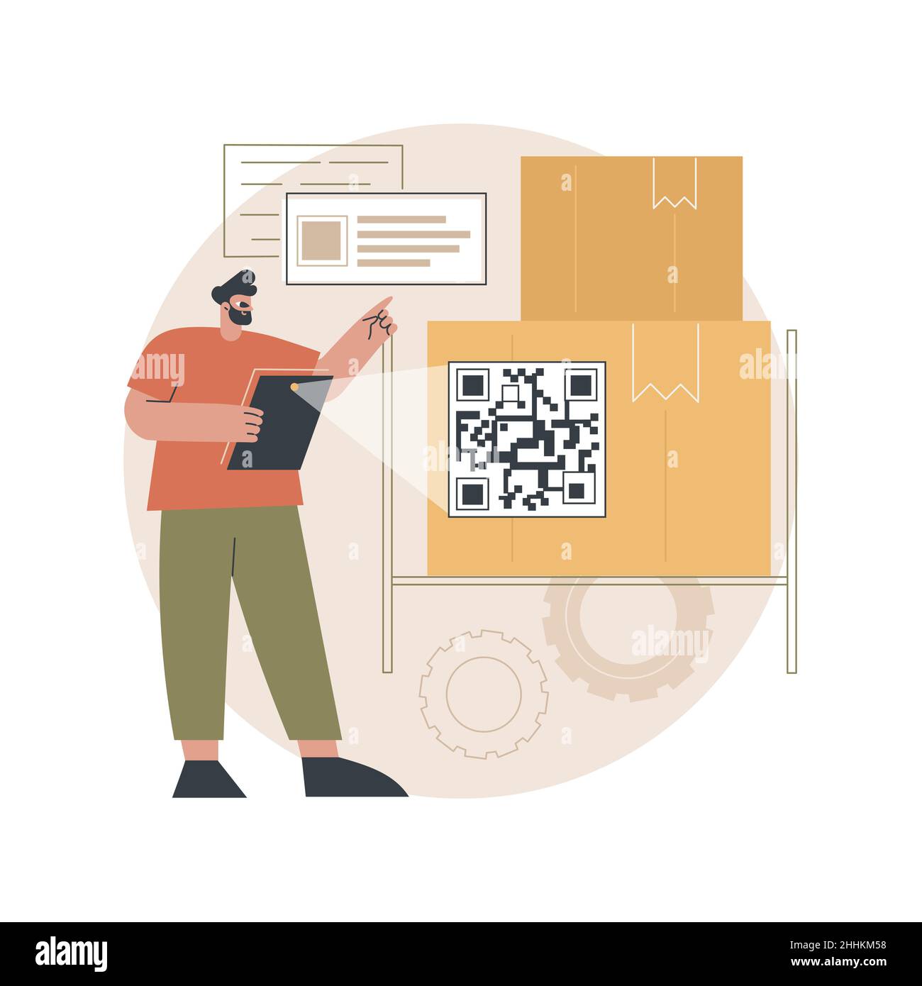QR code abstract concept vector illustration. QR generator online, QR ... QR code abstract concept vector illustration. QR generator online, QR ...