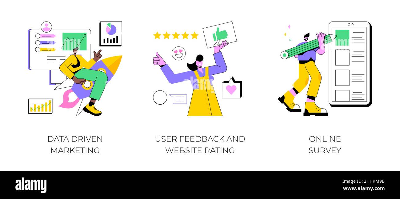 Customer behavior analysis abstract concept vector illustration set ...