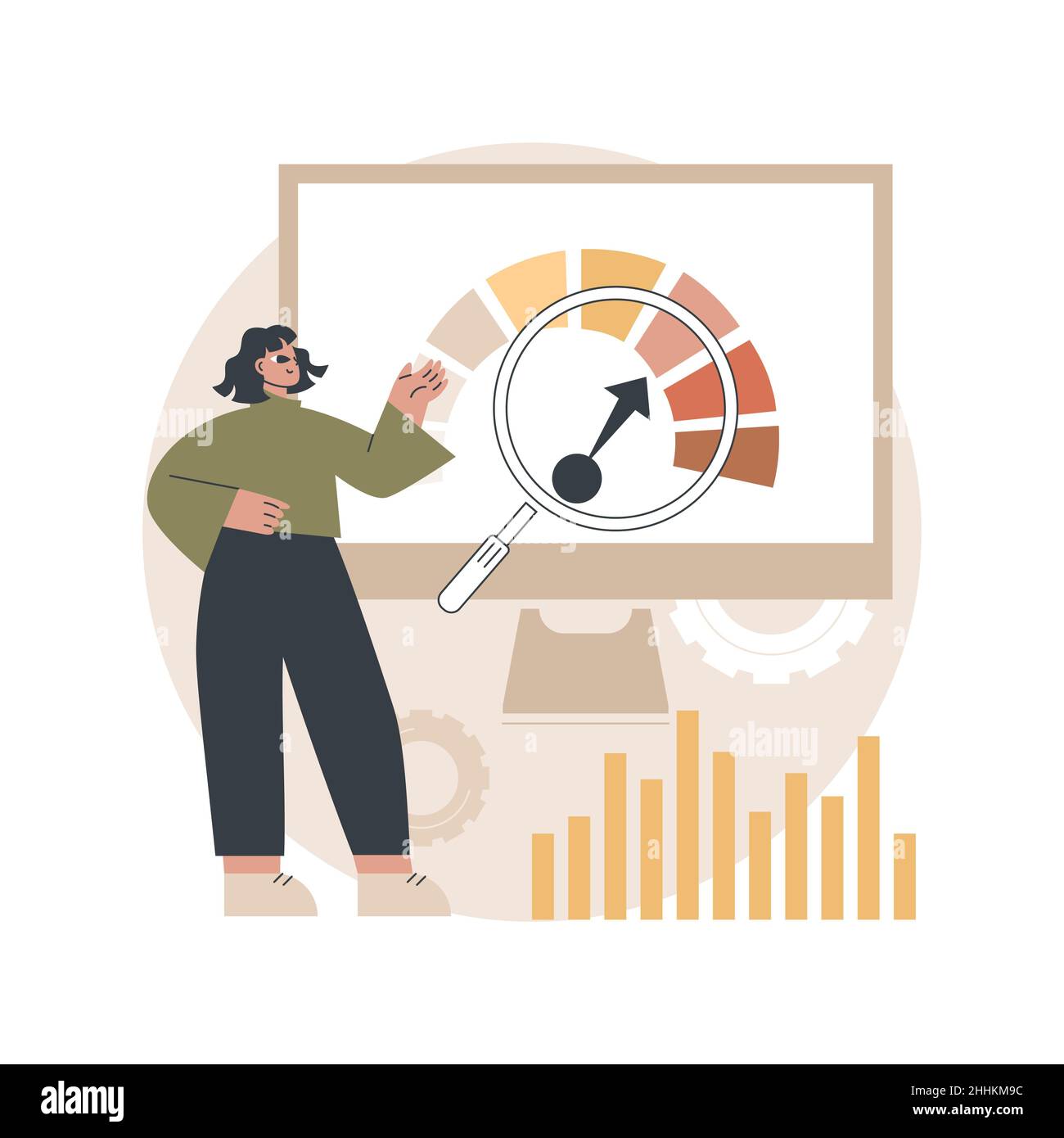 Benchmark Testing Abstract Concept Vector Illustration Benchmarking Software Product