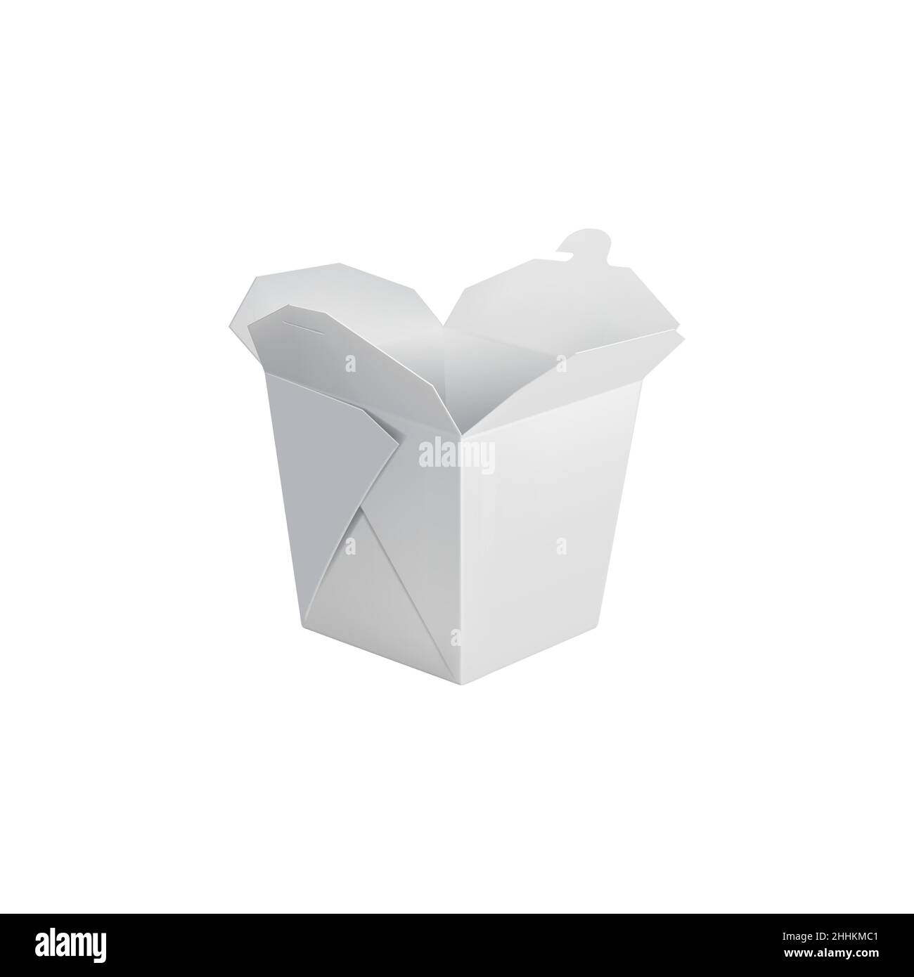 Asian Wok noodles opened paper box package mockup. Japanese fastfood ...