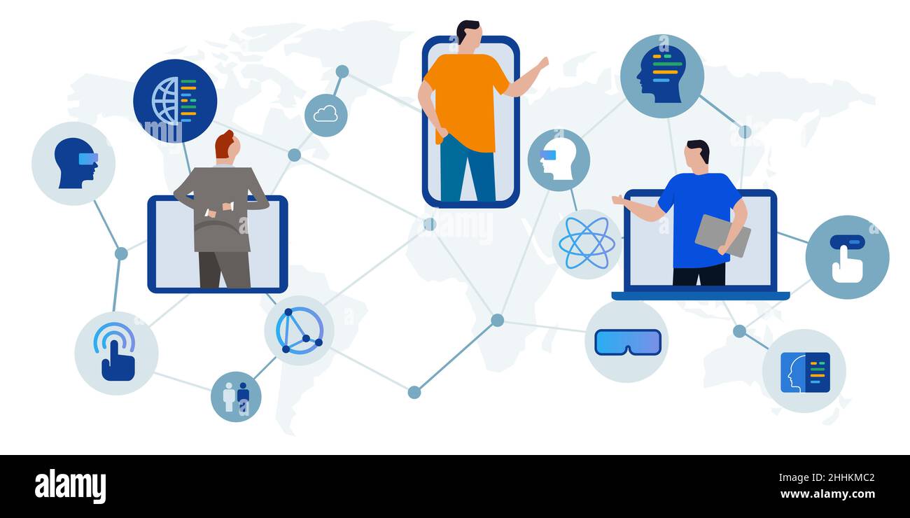 Metaverse digital online universe meta life world technology virtual ...