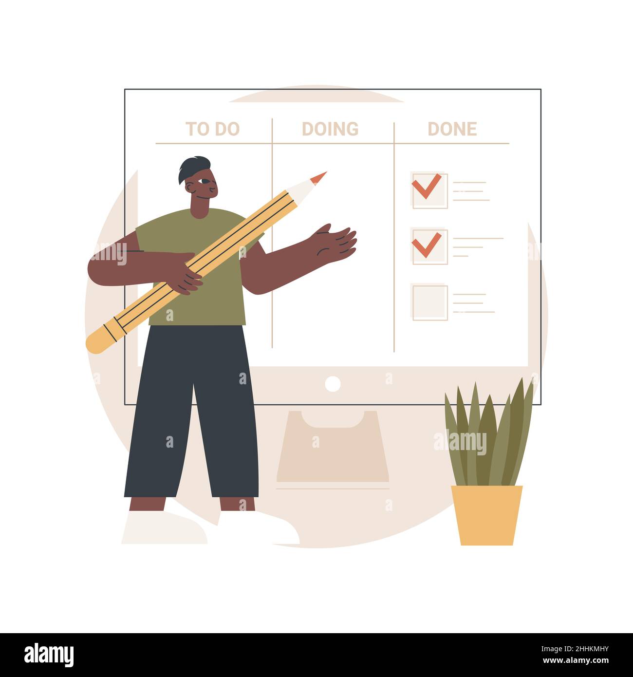 Task management abstract concept vector illustration. Project manager ...