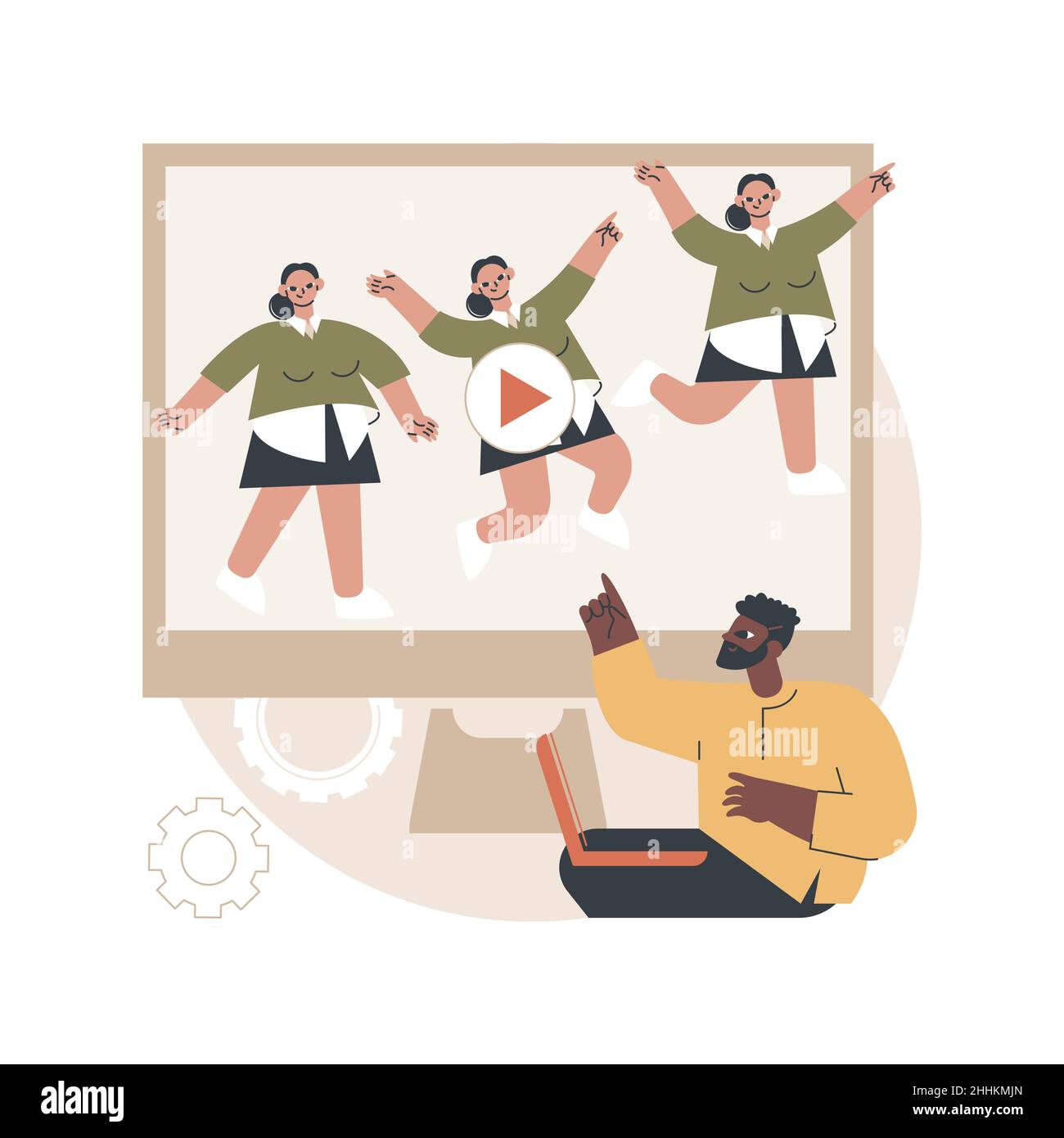 Computer animation abstract concept vector illustration. Animation ...