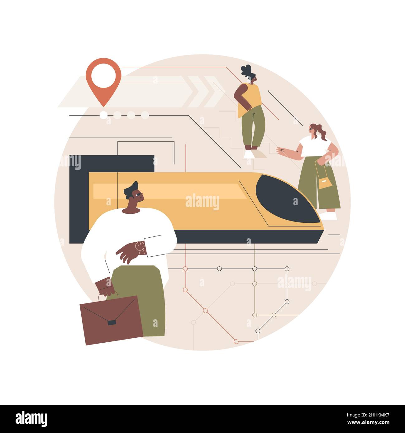 Underground transport abstract concept vector illustration. Underground ...