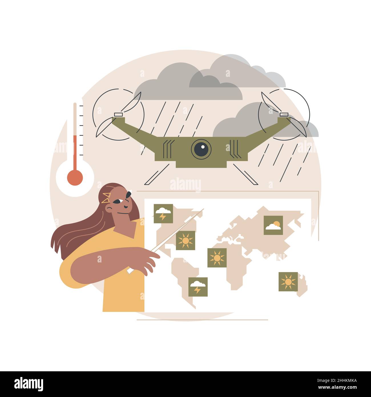 Meteorology Drones Abstract Concept Vector Illustration Meteorological Data Collection