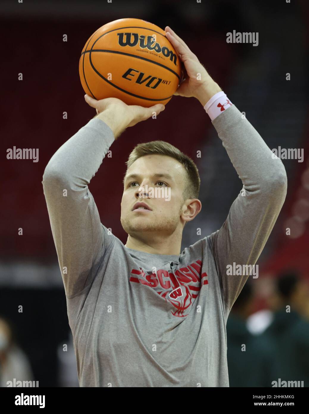 Madison, WI, USA. 21st Jan, 2022. Wisconsin Badgers guard Brad Davison ...