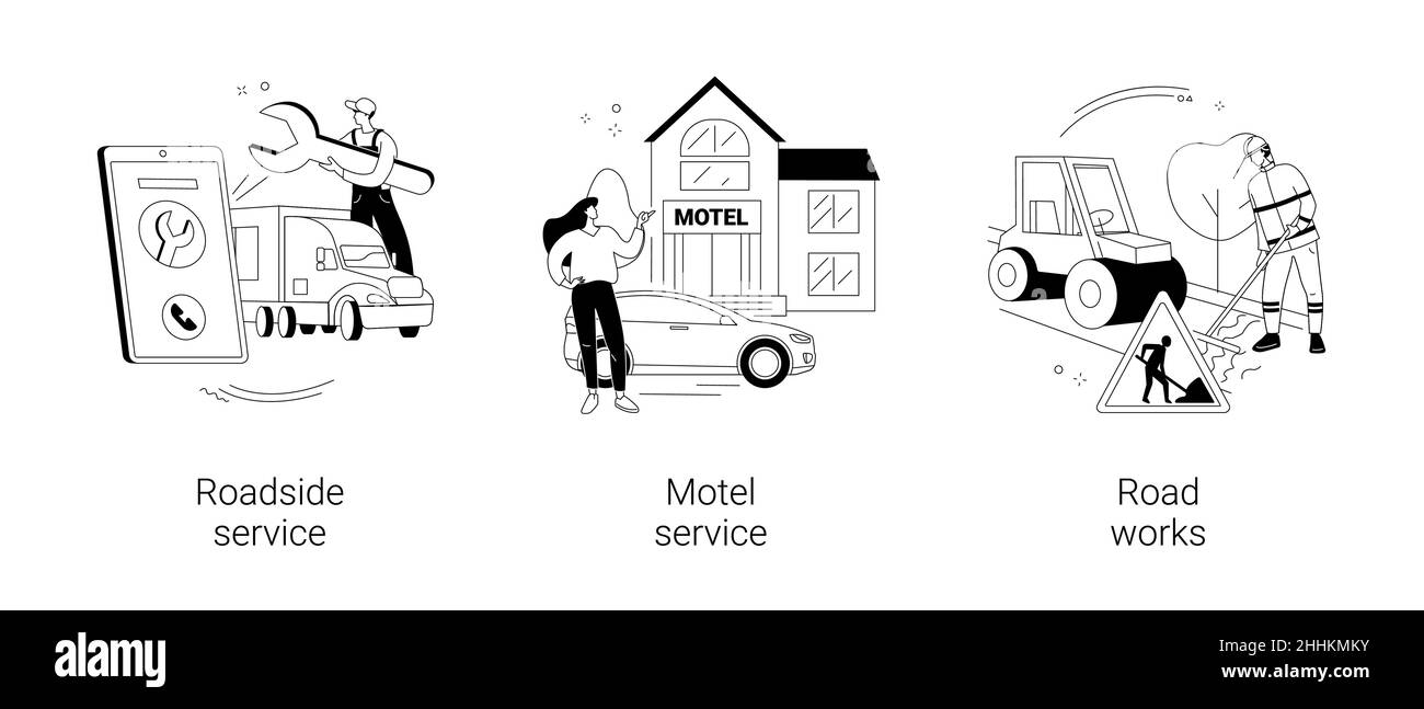 Road service abstract concept vector illustrations Stock Vector Image & Art - Alamy