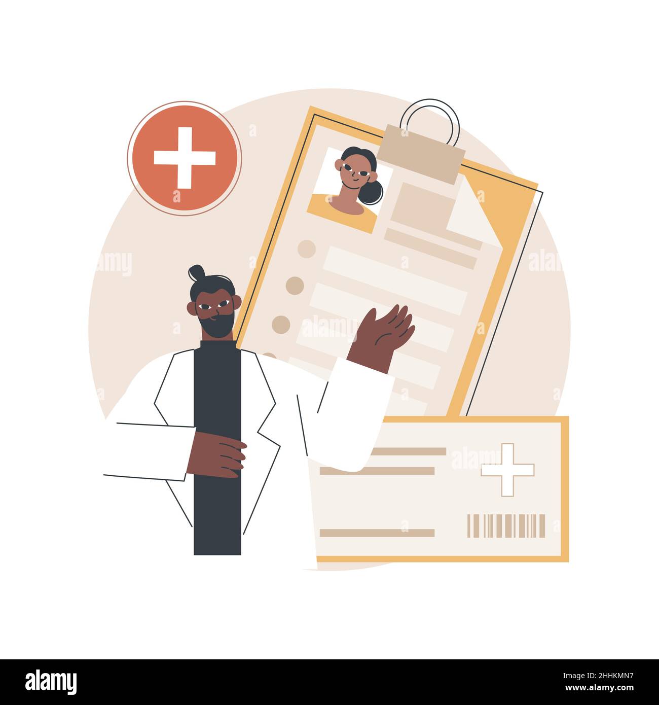 Healthcare smart card abstract concept vector illustration. Manage ...