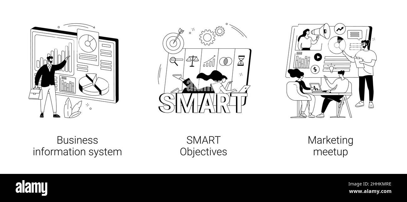 Business enterprise management abstract concept vector illustrations ...