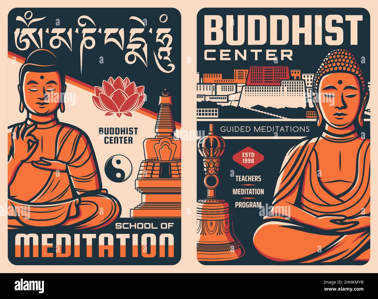 Buddhist education center Stock Vector Images - Alamy