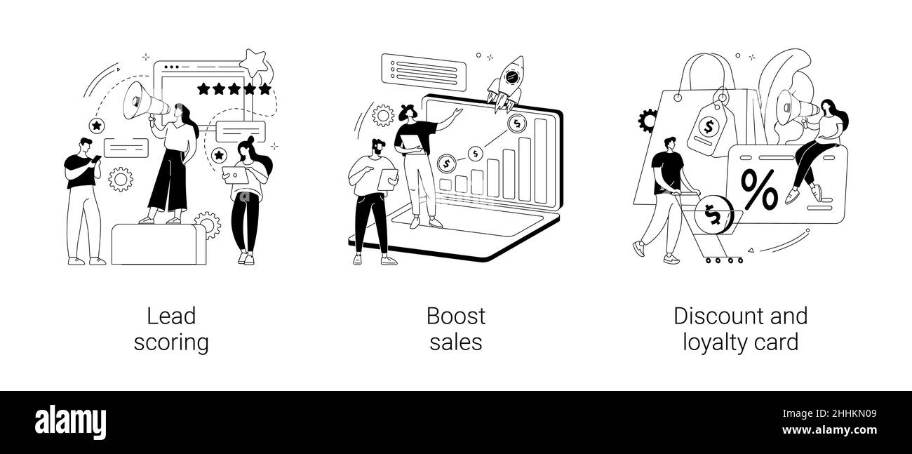 Customer engagement abstract concept vector illustrations Stock Vector ...