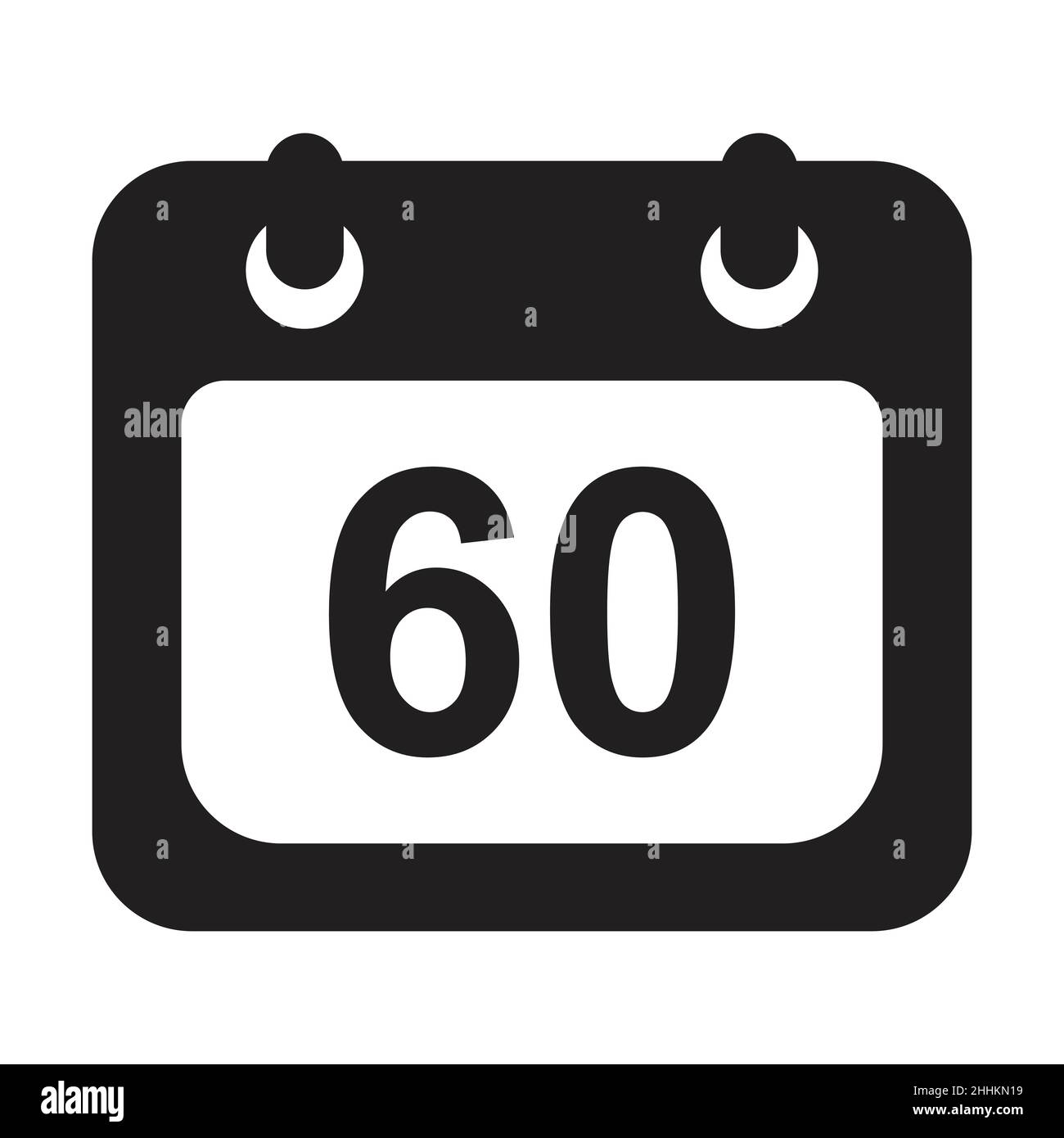 Two months icon vector for graphic design, logo, web site, social media ...