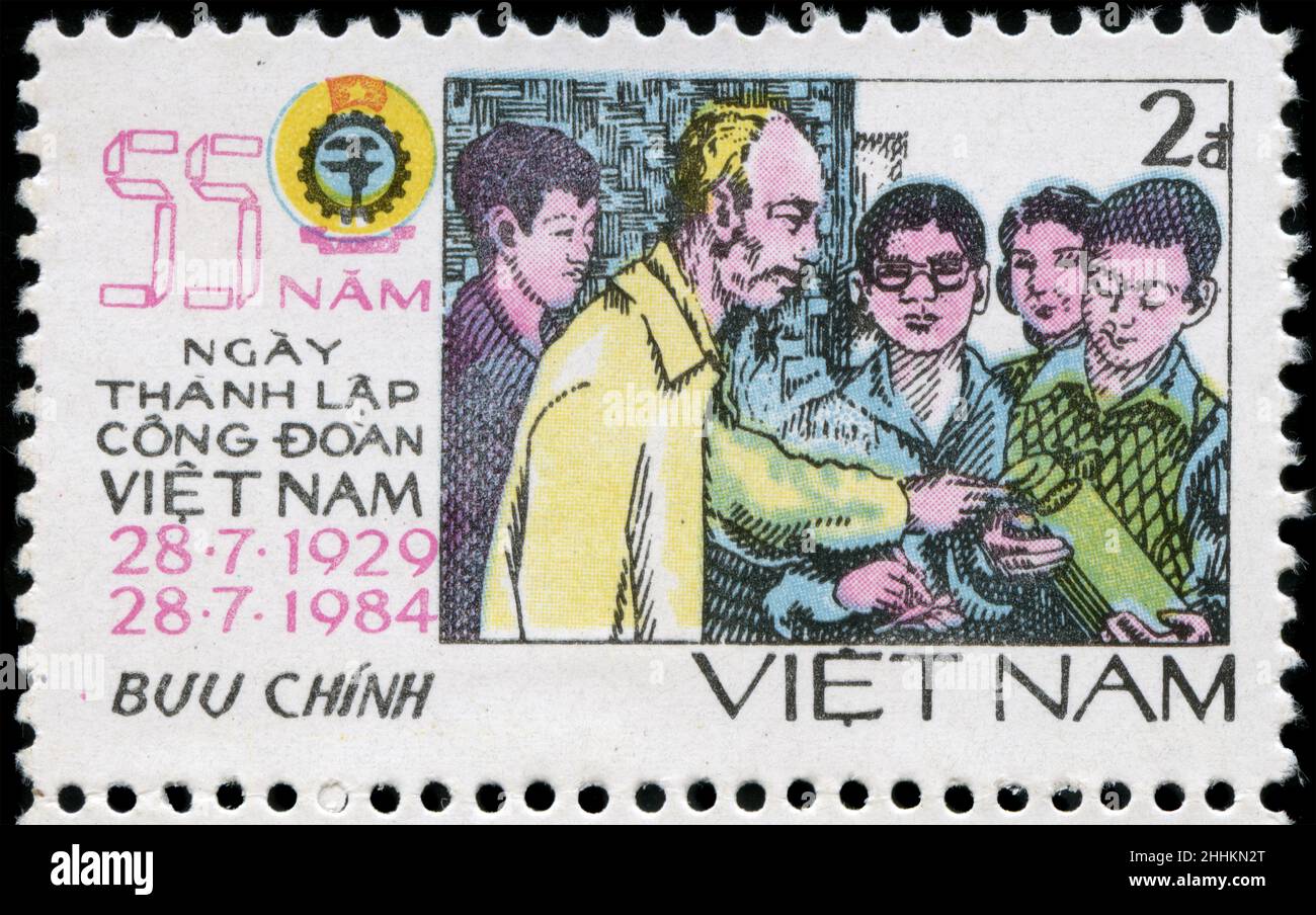 Postage stamp from Vietnam in the 55th Anniversary of the Vietnamese ...