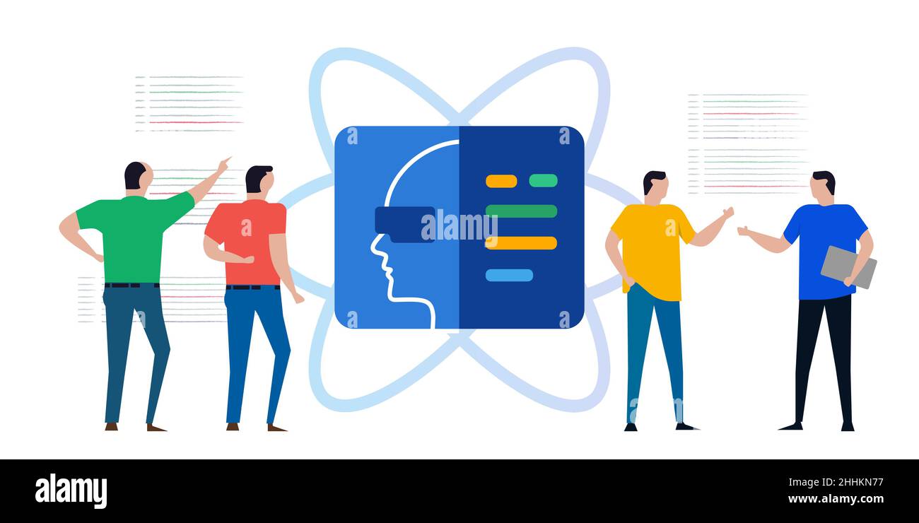 Team of developer software programmer code coding virtual reality ... Team of developer software programmer code coding virtual reality ...