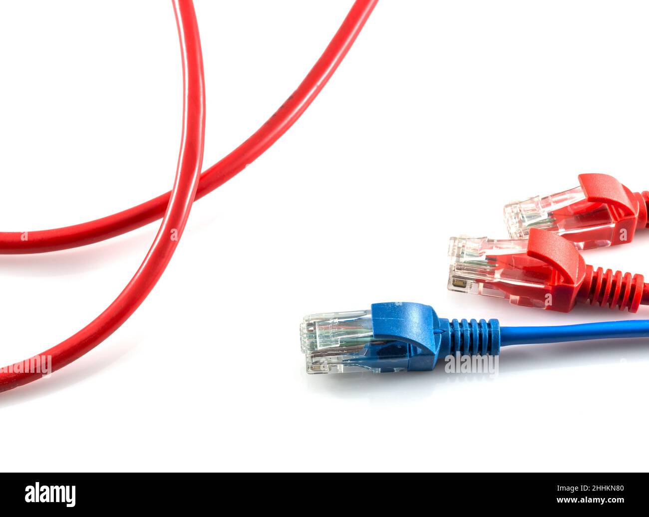 Network internet cable isolated on white background Stock Photo - Alamy