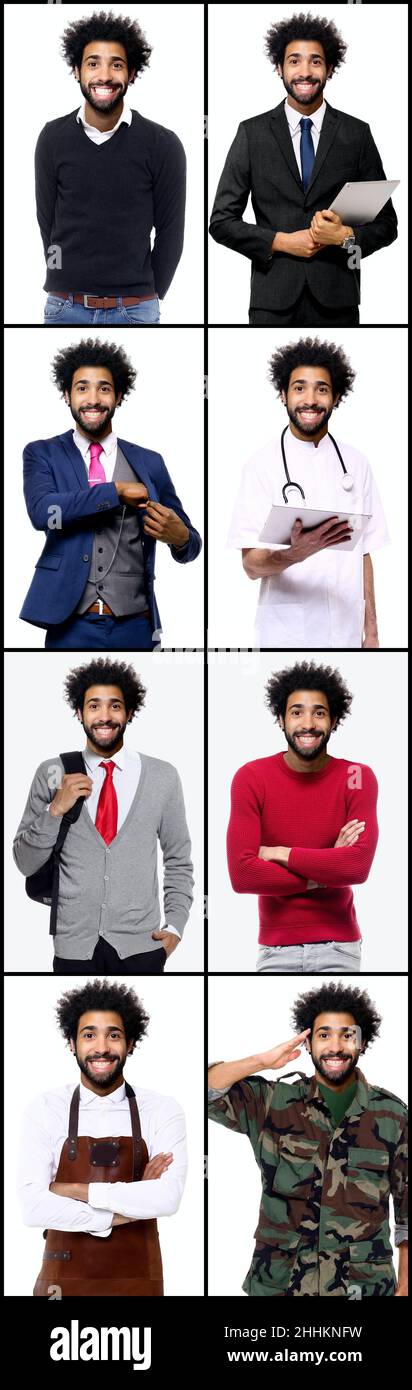 Beautiful man with different professions Stock Photo - Alamy