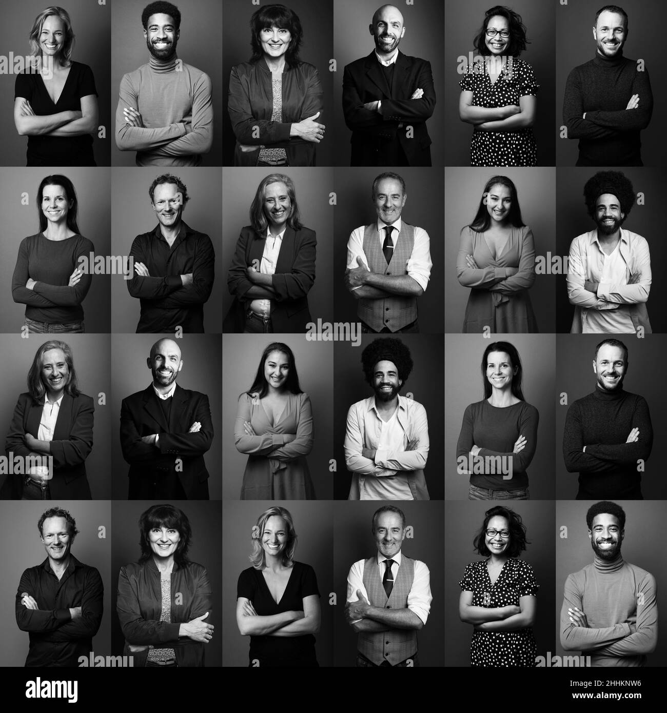 Group of people in a collage Stock Photo - Alamy