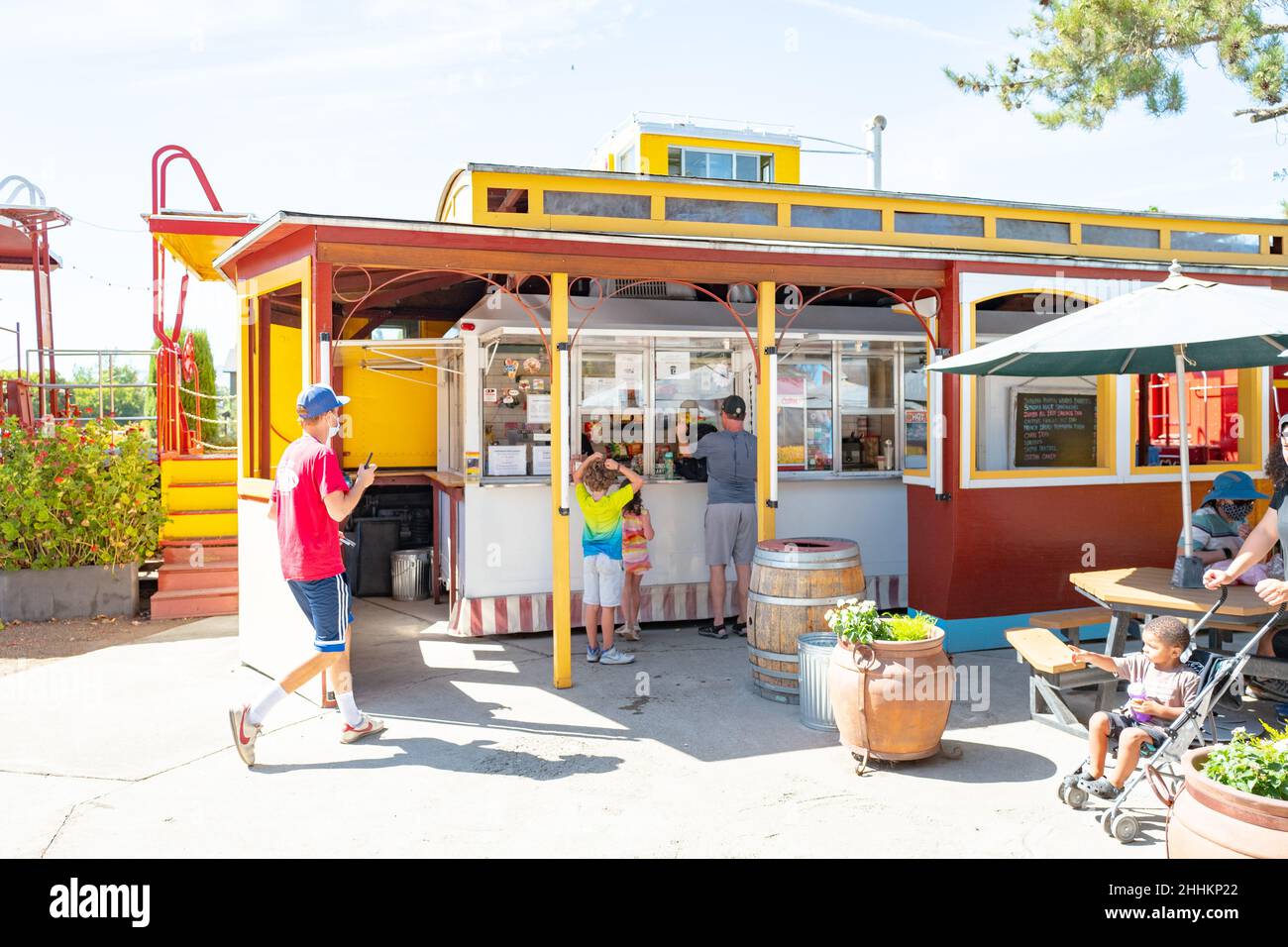 Snack bar at Sonoma Traintown, a railroad-themed attraction in Sonoma ...