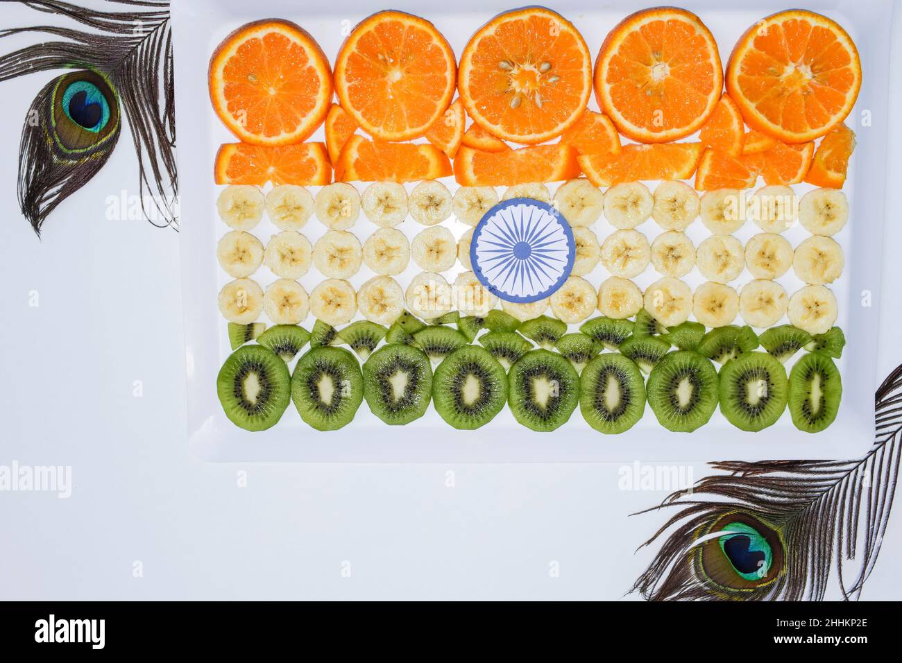 Concept for Indian Independence day and republic day with fruits food ...