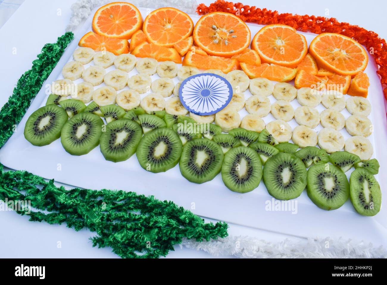 Concept for Indian Independence day and republic day with fruits food ...