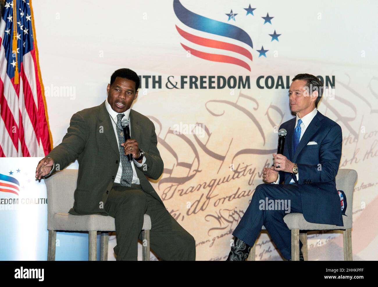 Atlanta, Georgia, USA. 24th Jan, 2022. HERSCHEL WALKER, the Trump ...